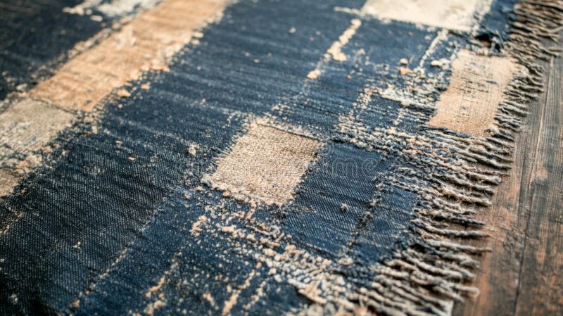 Worn Rag Rug Detail Showing Texture and Color Stock Illustration ...