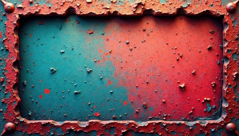 Worn Rectangular Stencil Border, Textured Edges , Illustration, Surface ...