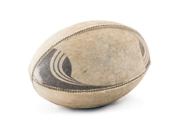 Worn Rugby Ball with Clipping Stock Image - Image of textured, round ...