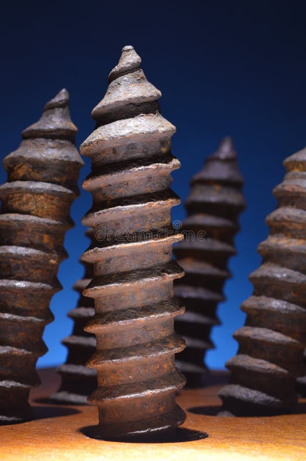 Large Rusty, Corroded Screws Stock Photo - Image of rust, mature: 242531256