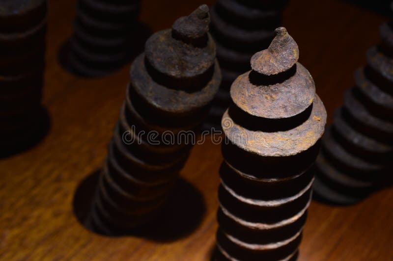 Large Rusty, Corroded Screws Stock Photo - Image of exhausted, iron ...
