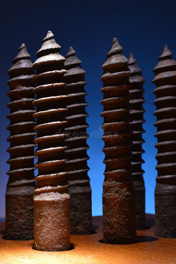 Large Rusty, Corroded Screws Stock Image - Image of antique, mature ...
