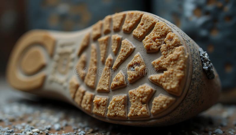 Worn Shoe Sole Close Up Revealing Textured Tread Stock Image - Image of ...