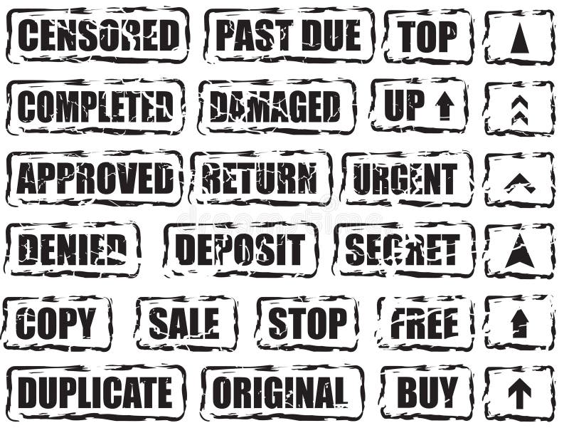 Stamp marks set stock vector. Illustration of cancelled - 8192036