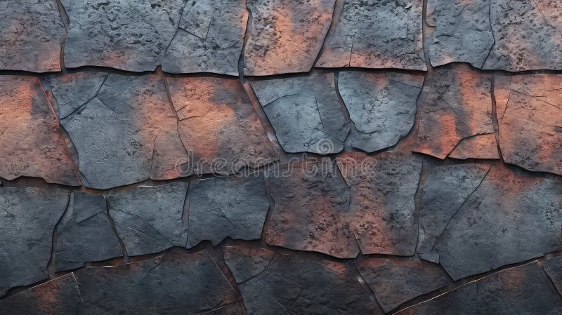 Worn Stone Tile Background, Aged and Burned Look, Terracotta and Gray ...