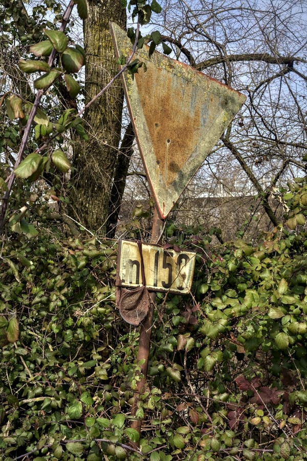 Worn Stop Sign on White Background Stock Photo - Image of attention ...