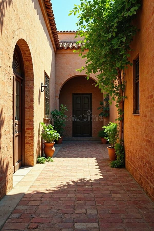 Worn Terracotta Tiles, Sun Bleached Patterns Rustic Andalusian Floor ...