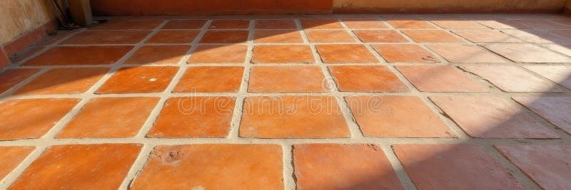 Worn Terracotta Tiles, Sun Bleached Patterns Rustic Andalusian Floor ...