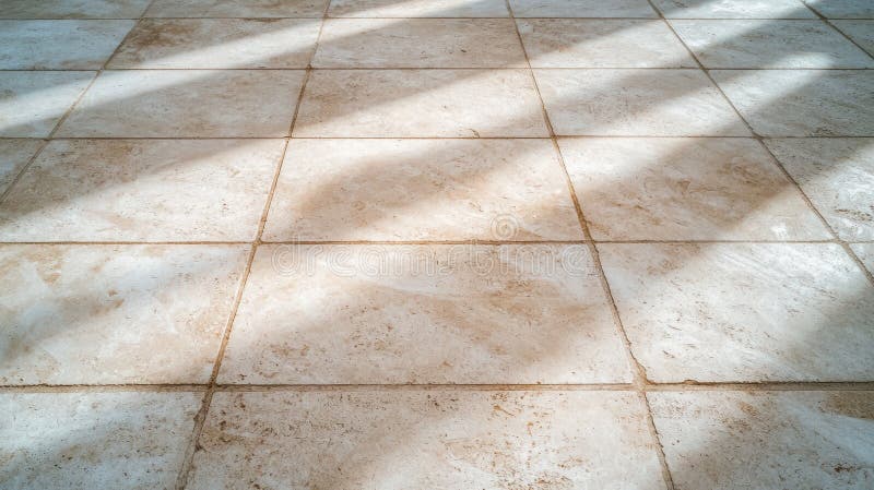 Worn Tile Floor with Natural Lighting Stock Illustration - Illustration ...