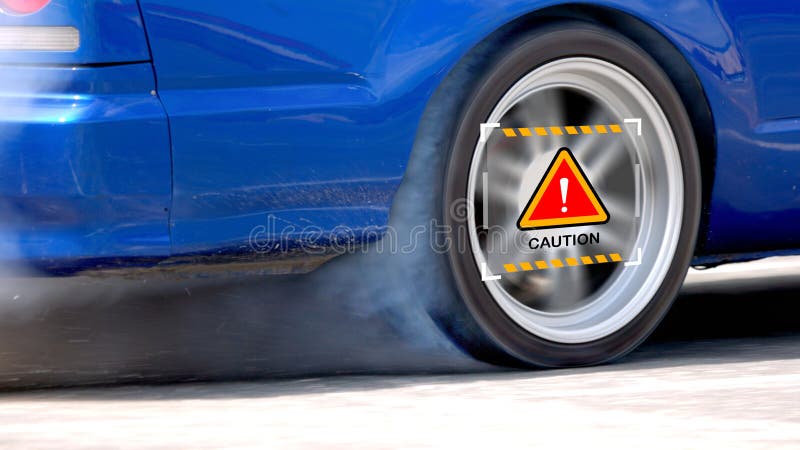 Worn Tires Cause Serious Problems with Braking and Control Car Stock ...