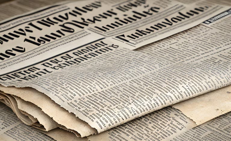 Worn Torn Dull Dusty Newspaper Texture Paper Background Stock ...