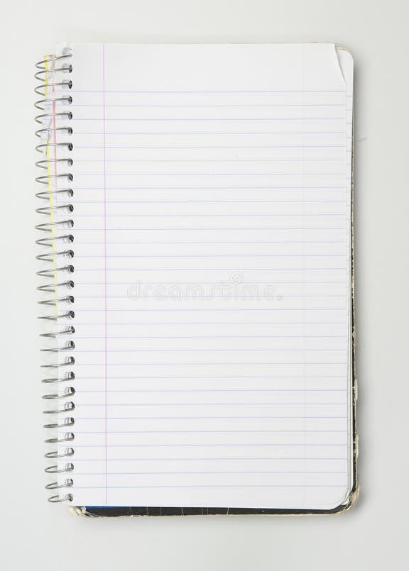 A Worn Used Wire Bound Notebook Stock Image - Image of business, worn ...