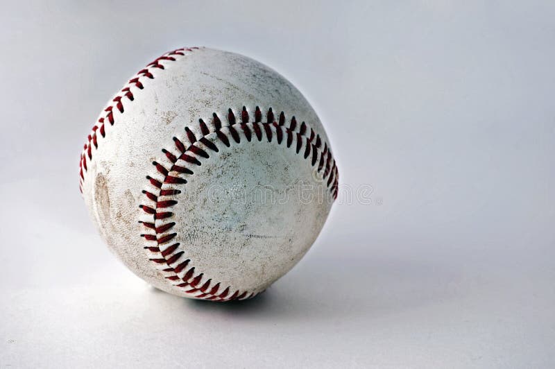 Worn and Weathered Baseball Stock Image - Image of object, white: 11018607