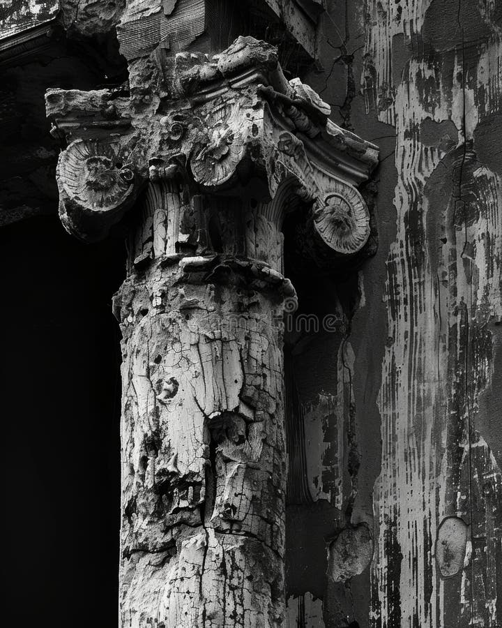 A Worn and Weathered Column Displaying the Passing of Time and the ...