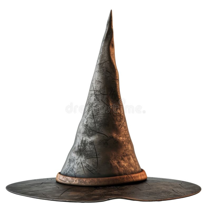 A Worn and Weathered Wizard S Hat with a Brown Band Stock Illustration ...