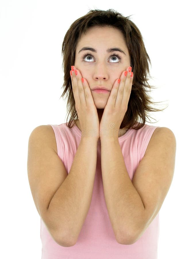 Worried stock photo. Image of girl, humor, funny, beauty - 254420