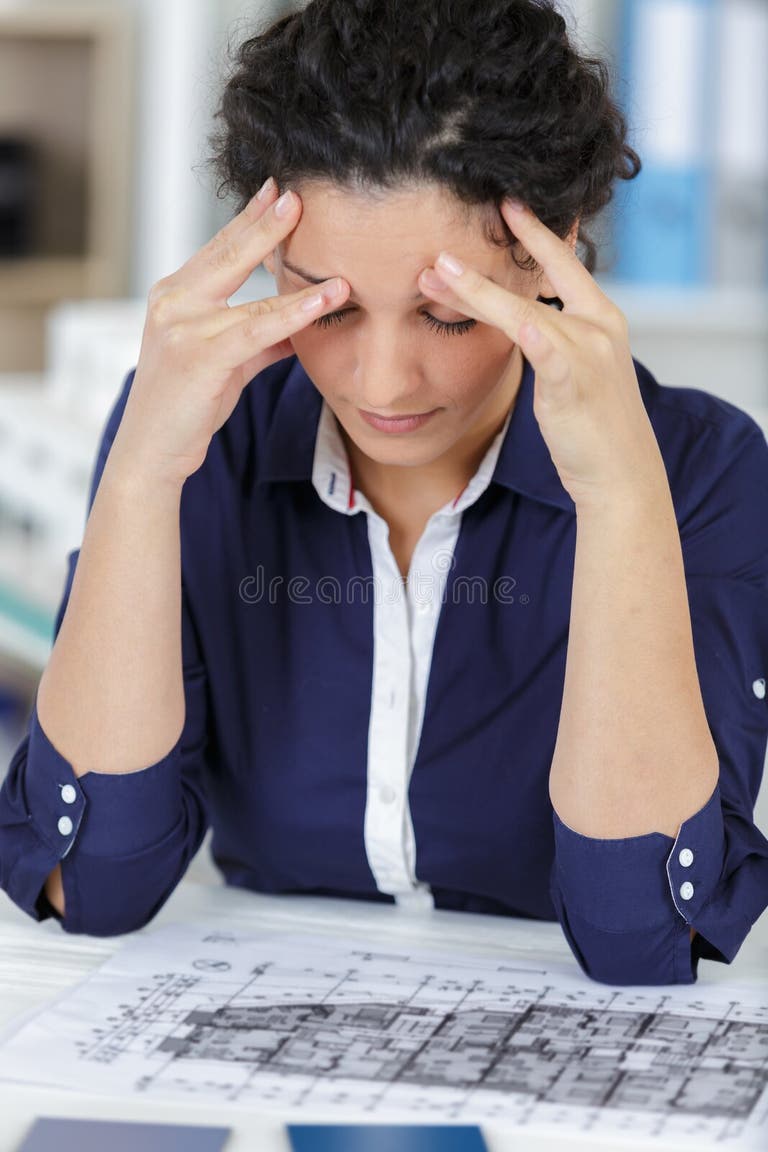 Frustrated Architect Looking Plans Stock Photos - Free & Royalty-Free ...