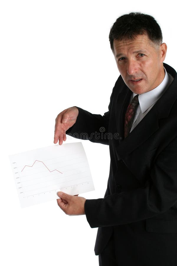 Worried Boss Showing Bad Results To His Workers Stock Photo - Image of ...