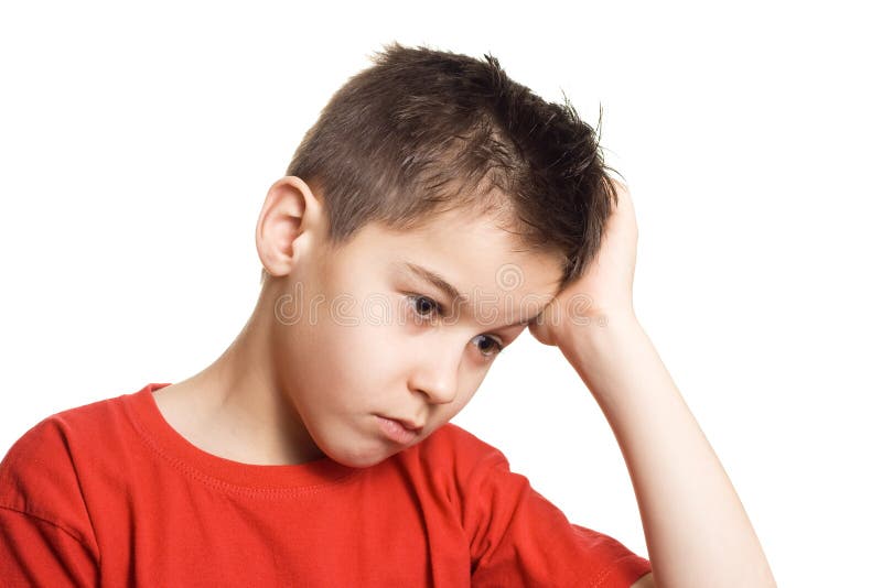 Worried boy stock image. Image of torture, complaint - 13433915