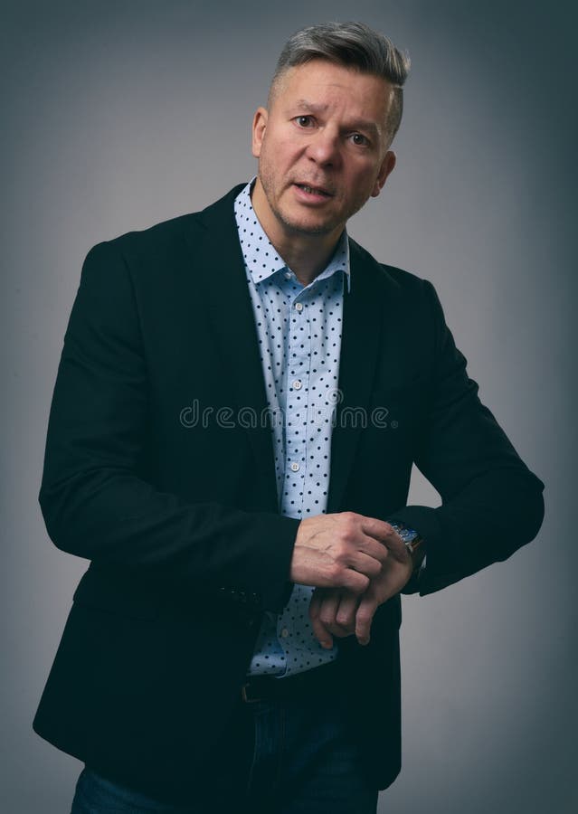 Worried Businessman Late for Work Stock Image - Image of businessman ...