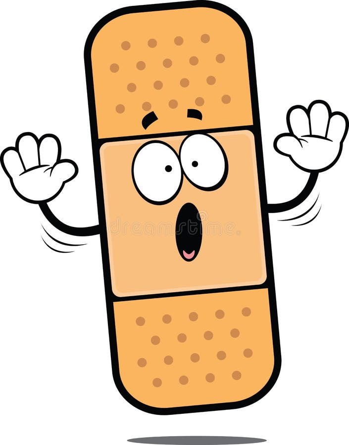 Worried Cartoon Bandage stock vector. Illustration of character - 40521837
