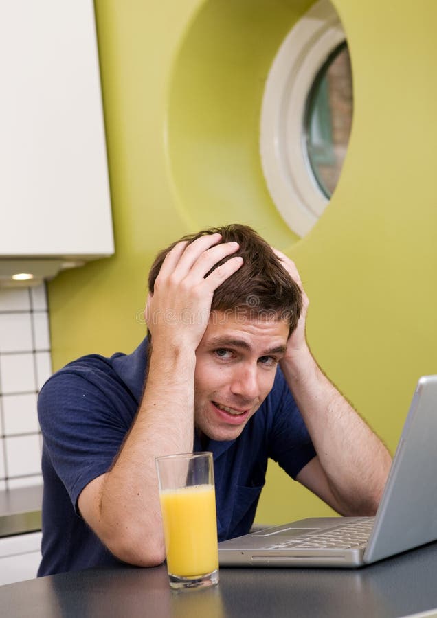 Angry Computer User stock photo. Image of frustration - 3228836