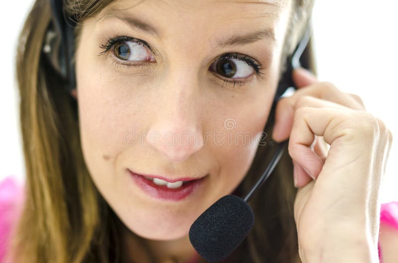 Worried Customer Service Representative Stock Photo - Image of ...