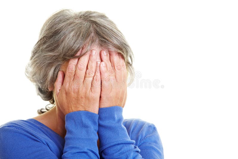 Sad retired woman stock photo. Image of compassion, face - 15954262