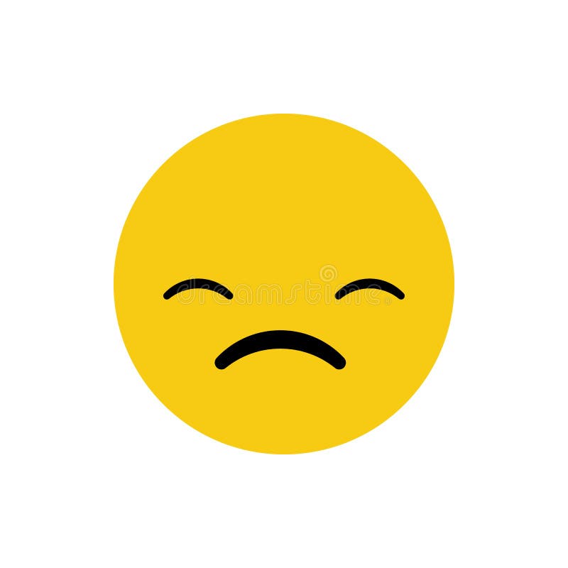 Worried Emoji Isolated on White Background. Concerned Emoticon 3d ...