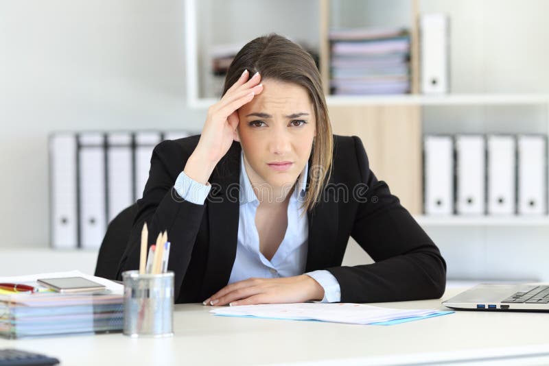 Bored Executive Wasting Time at Office Stock Image - Image of ...