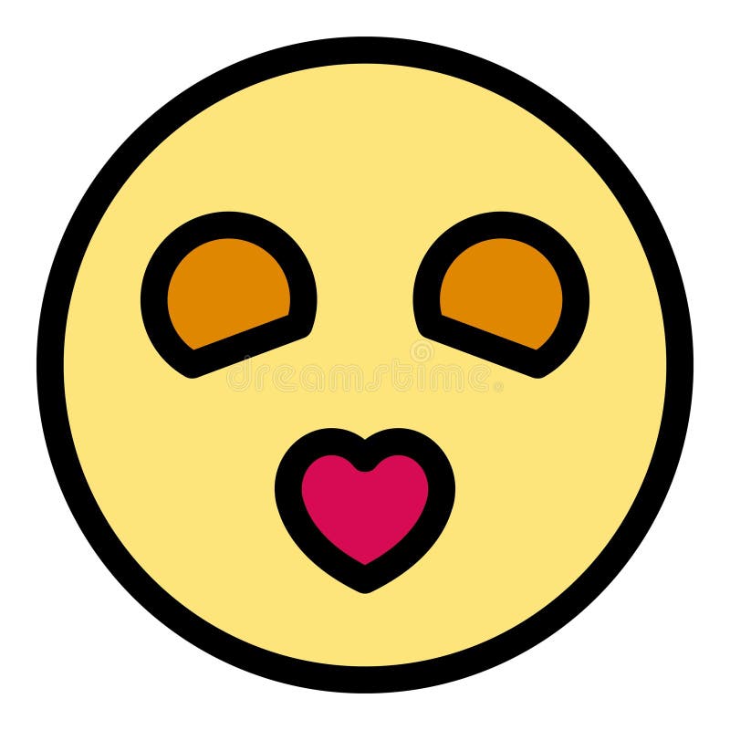 Silent Emoticon Icon, Flat Style Stock Vector - Illustration of sign ...