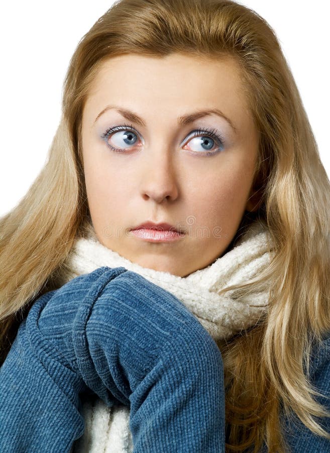 Worried girl stock image. Image of alertness, girl, human - 3788813