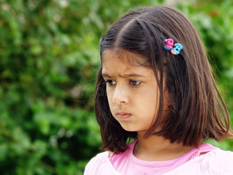 Worried little girl stock image. Image of face, unease - 3135749