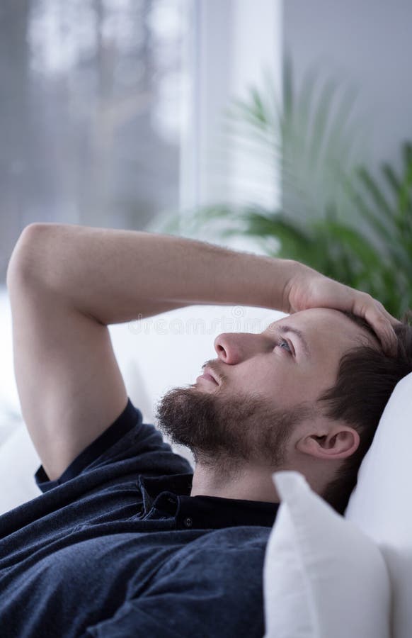 Worried man cannot sleep stock photo. Image of stressed - 61938032 Worried man cannot sleep stock photo. Image of stressed - 61938032
