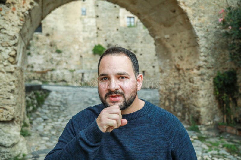 Worried Man Looking for Hope Stock Image - Image of look, gaze: 351842025