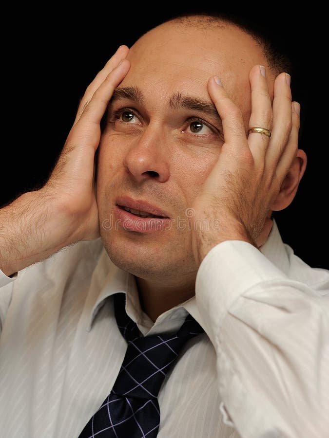 Worried man portrait stock photo. Image of adult, expression - 6297818