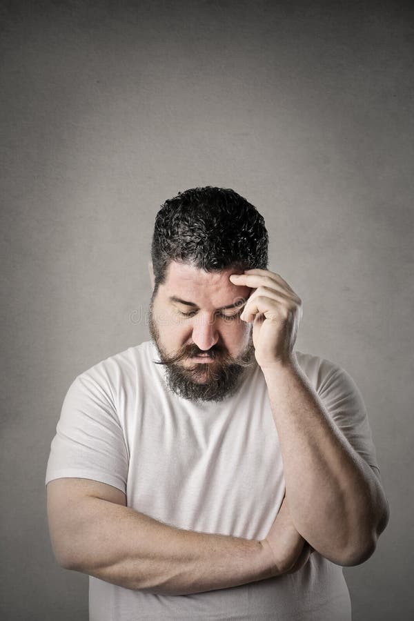 Worried man stock image. Image of worried, think, gross - 71278267