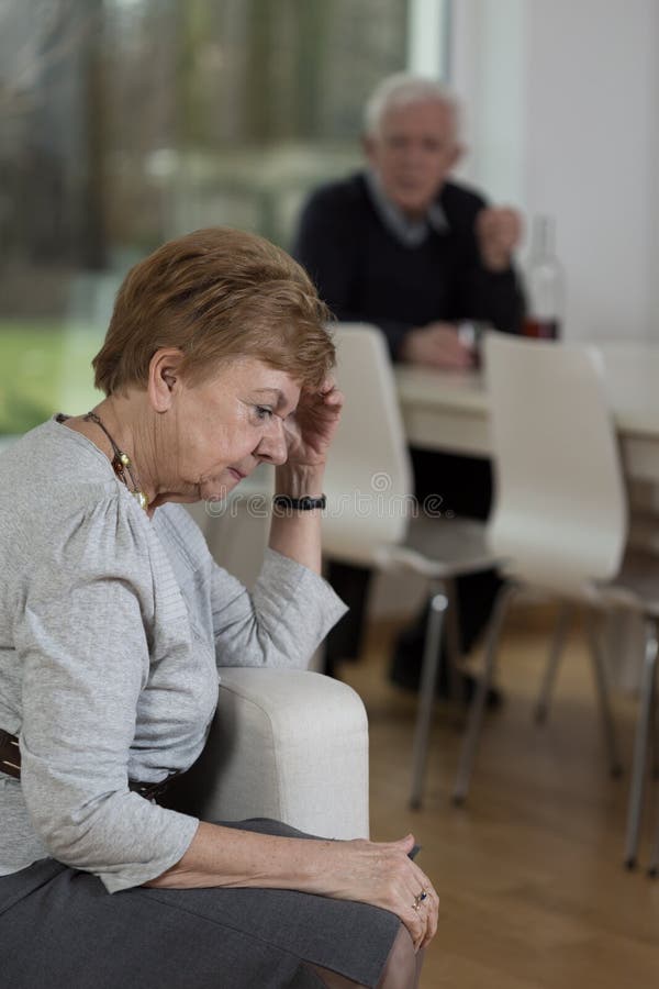 Worried old lady stock photo. Image of fear, silence - 58746796
