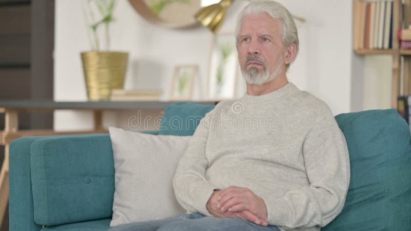 Worried Old Man Thinking about Problems Stock Video - Video of stress ...