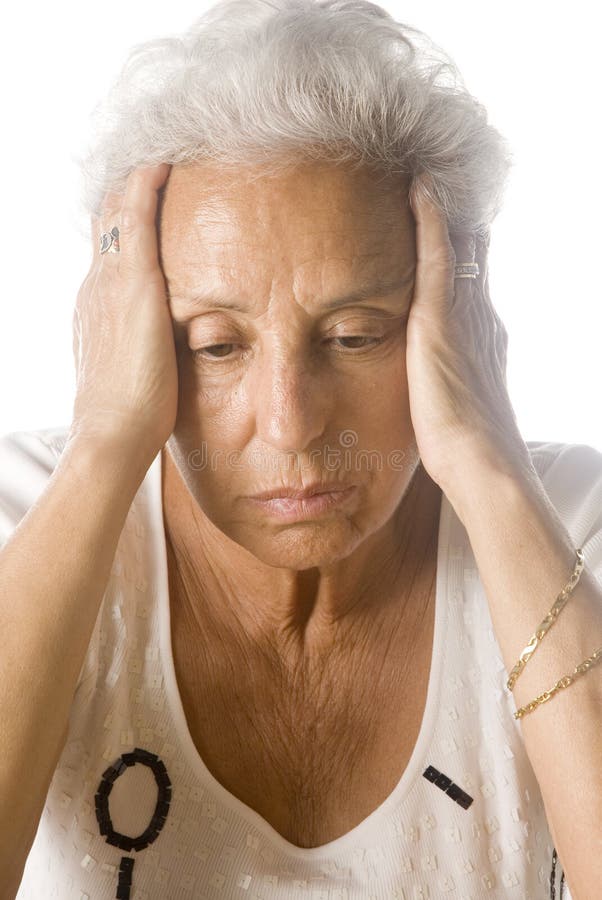 Worried senior woman stock photo. Image of elder, concerned - 3336274