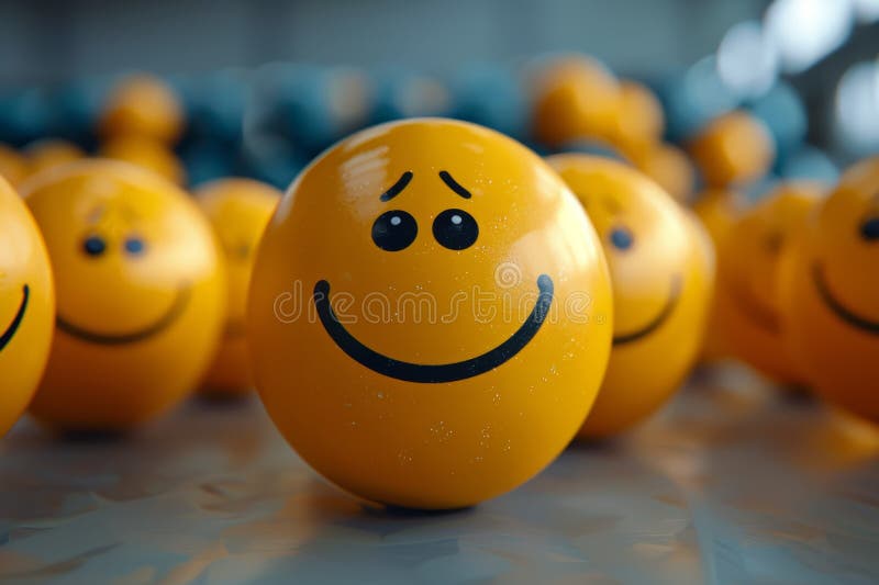 Worried Smiley Face Trying To Be Happy Stock Photo - Image of anxiety ...