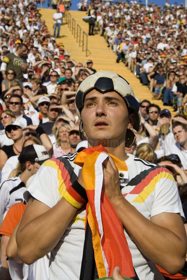 Worried soccer supporter stock photo. Image of crowd, player - 928656