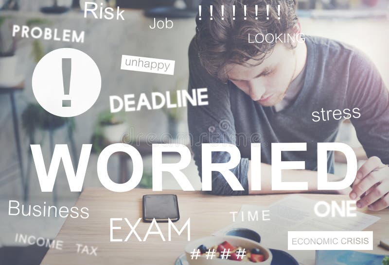 Worried Stress Problem Exam Job Concept Stock Image - Image of ...