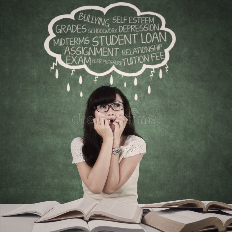 Worried Student with Problems 1 Stock Photo - Image of grades ...
