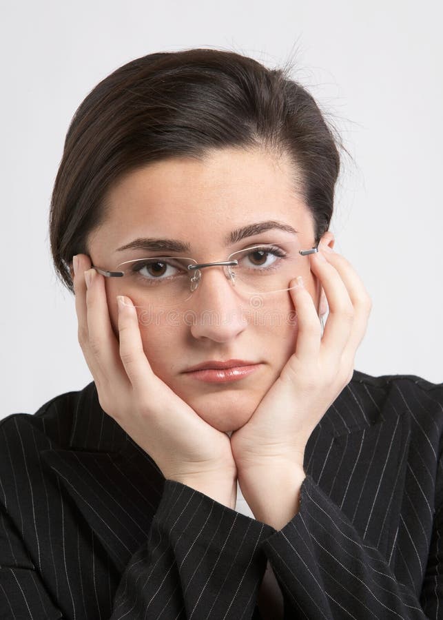 Worried Woman stock photo. Image of office, attractive - 7985822