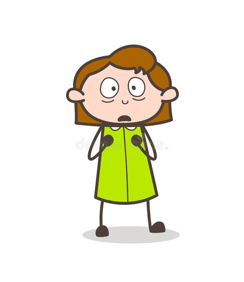 Cartoon Worried Female Face Stock Illustrations – 1,565 Cartoon Worried ...