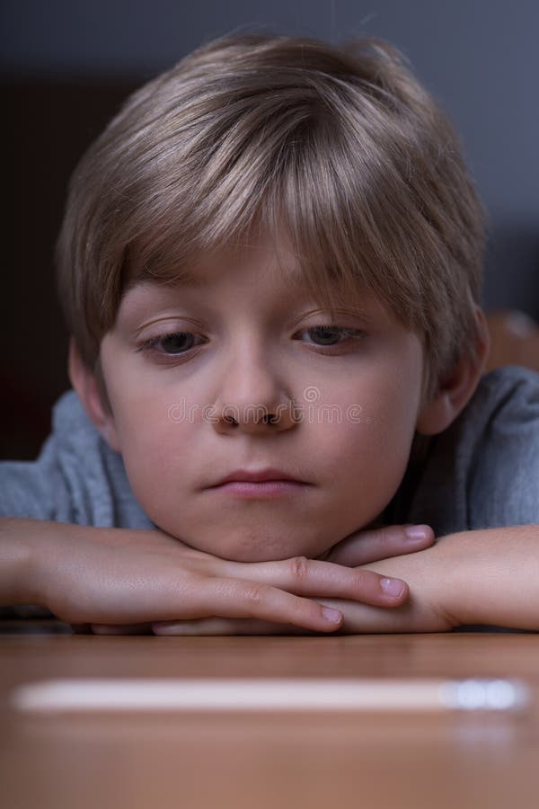 Worried young boy stock photo. Image of sadness, child - 62472258