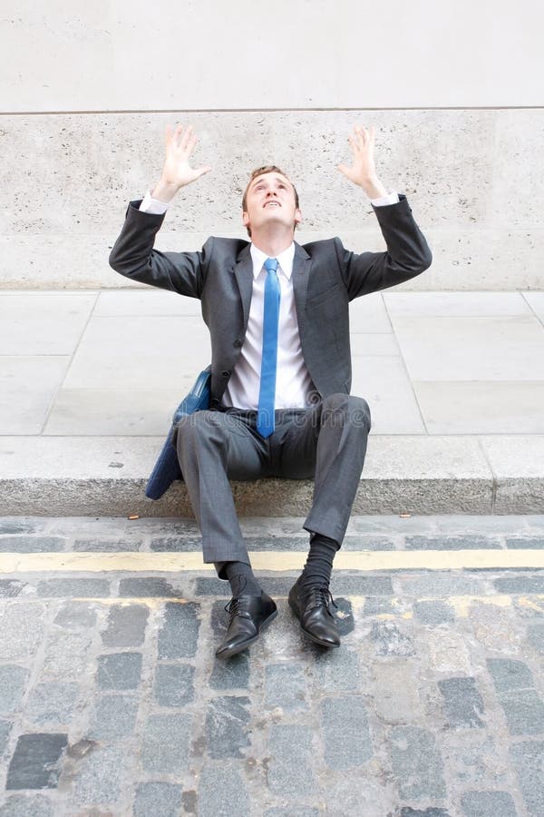 Homeless business man stock photo. Image of jobless, outdoors - 11402720