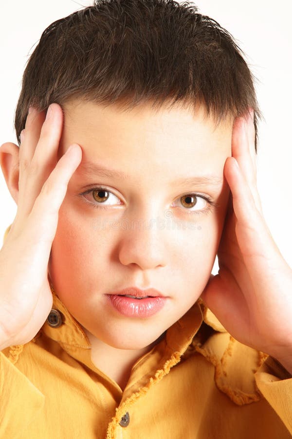 Worries stock photo. Image of cute, fear, young, pupil - 7349548