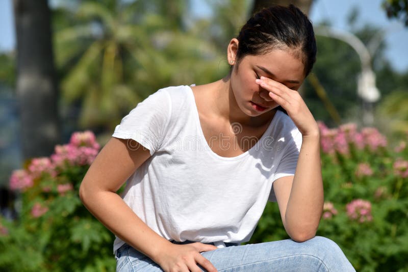 Worrisome Diverse Adult Female Stock Photo - Image of mature, diverse ...